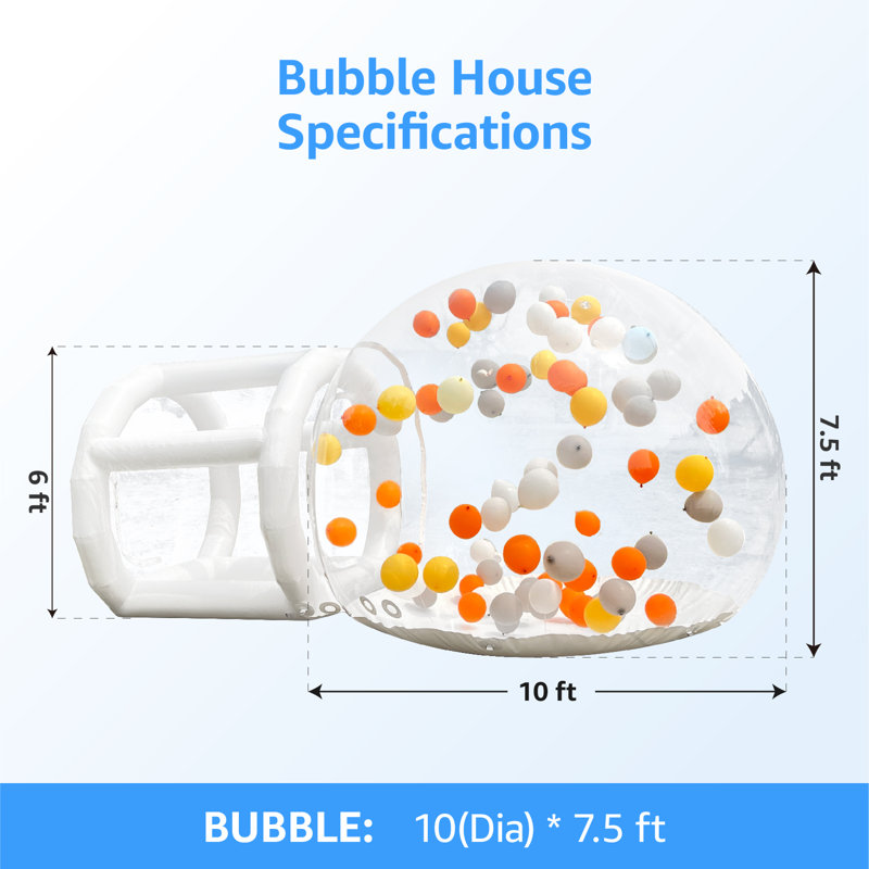 Connsann 10FT Commercial Grade Bubble Balloon House Bubble Tent for ... Connsann 10FT Commercial Grade Bubble Balloon House Bubble Tent for ...